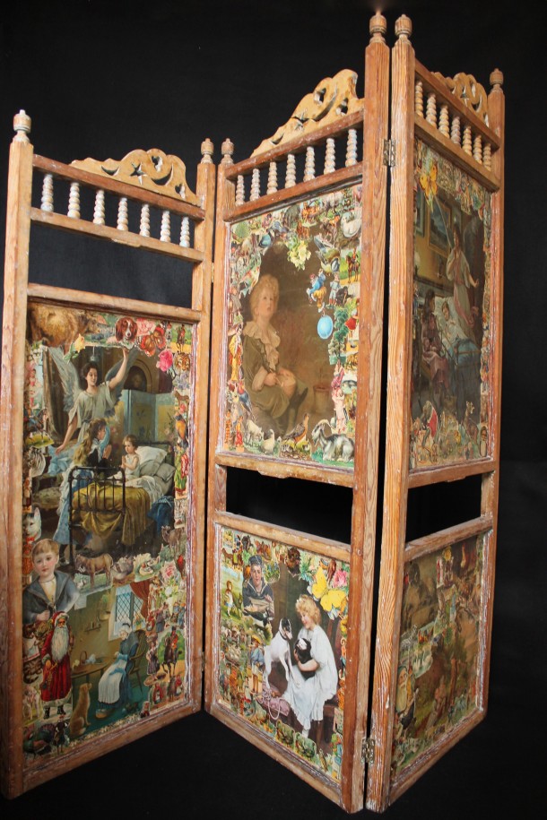 Childs Victorian Scrap Screen | Nikki Page Antiques