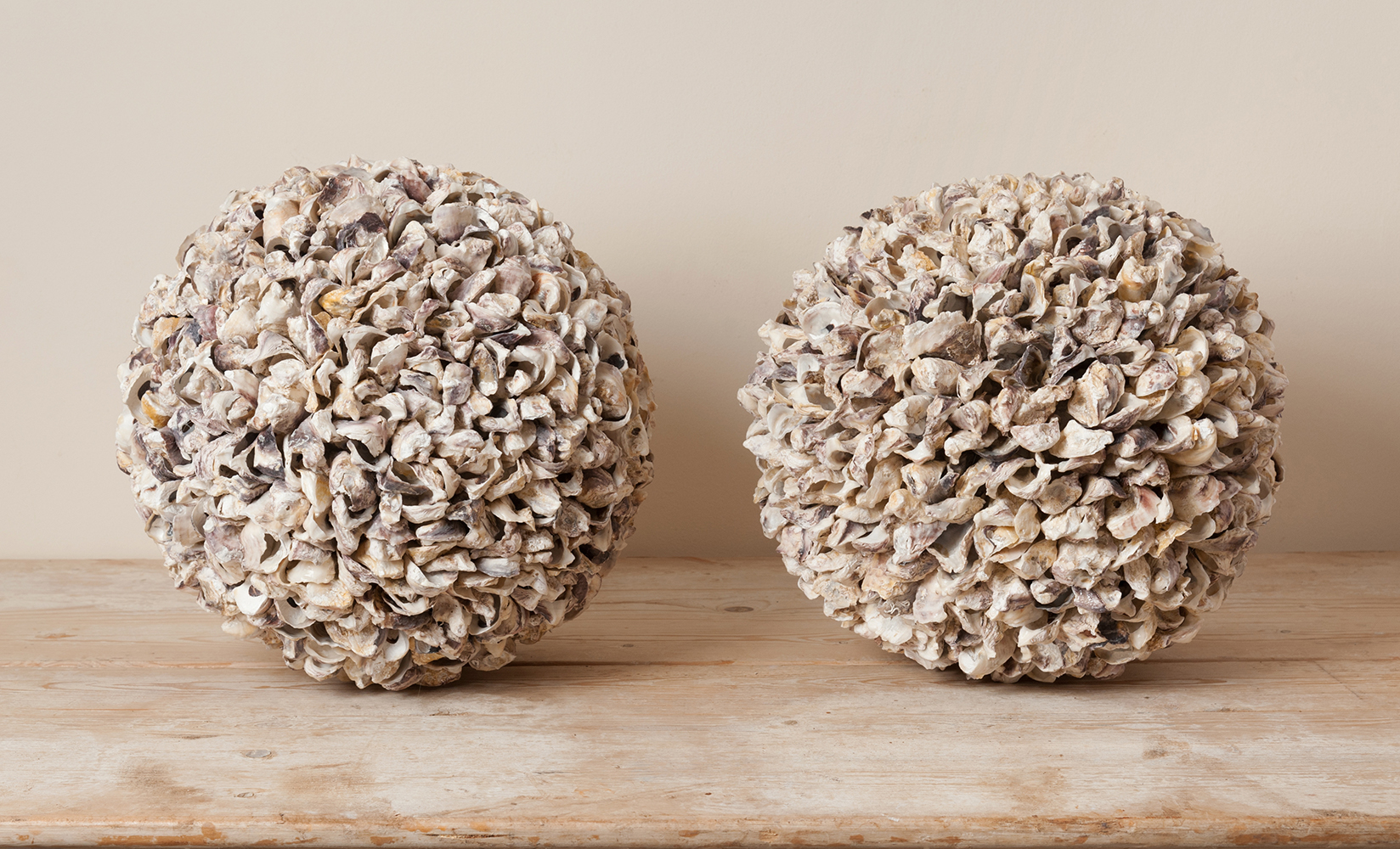 Giant shell balls | Nikki Page Antiques
