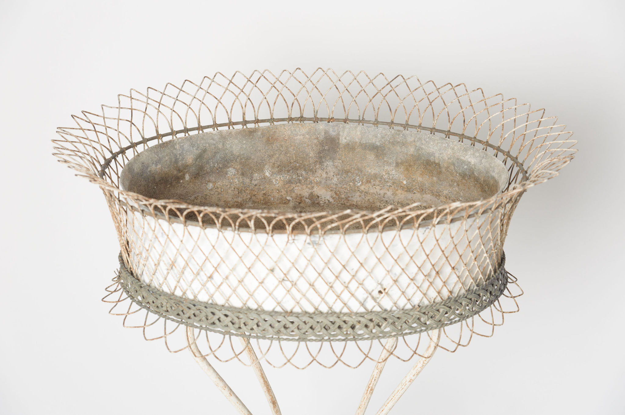 Antique French wirework planter | Nikki Page Antiques
