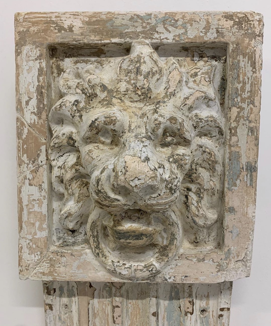 Antique plaster pair of lions | Nikki Page Antiques