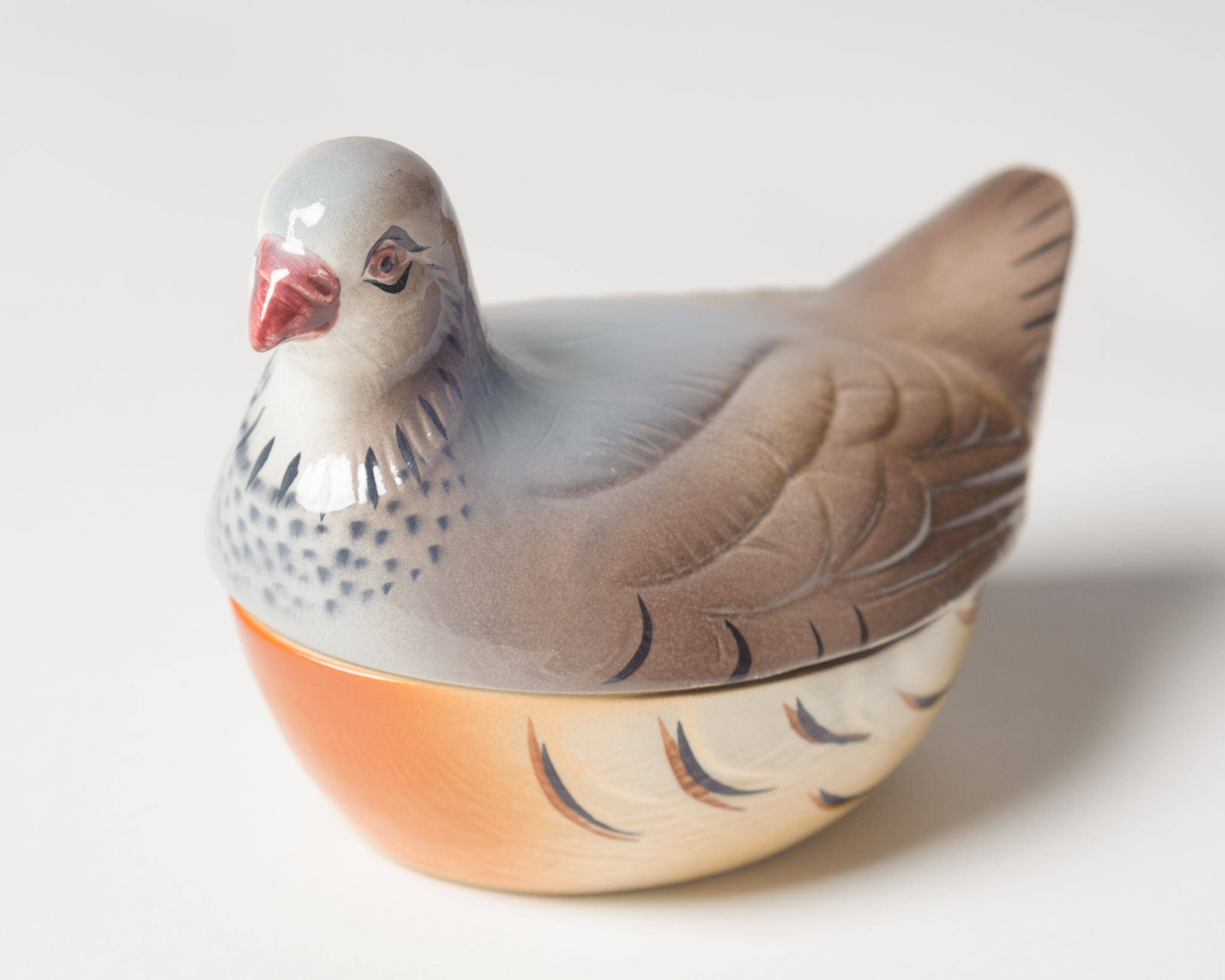 Signed Michel Caugant French pate pigeon | Nikki Page Antiques