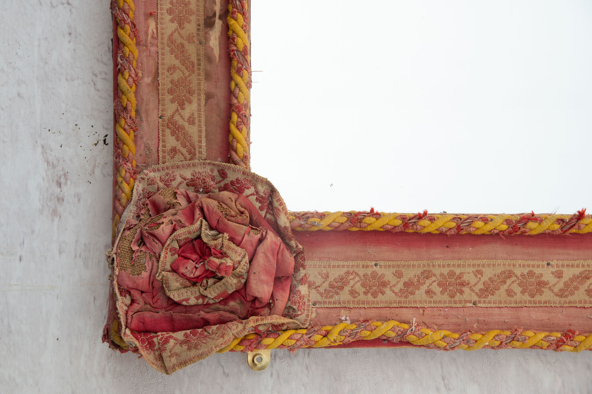 Antique French textile mirror | Nikki Page Antiques