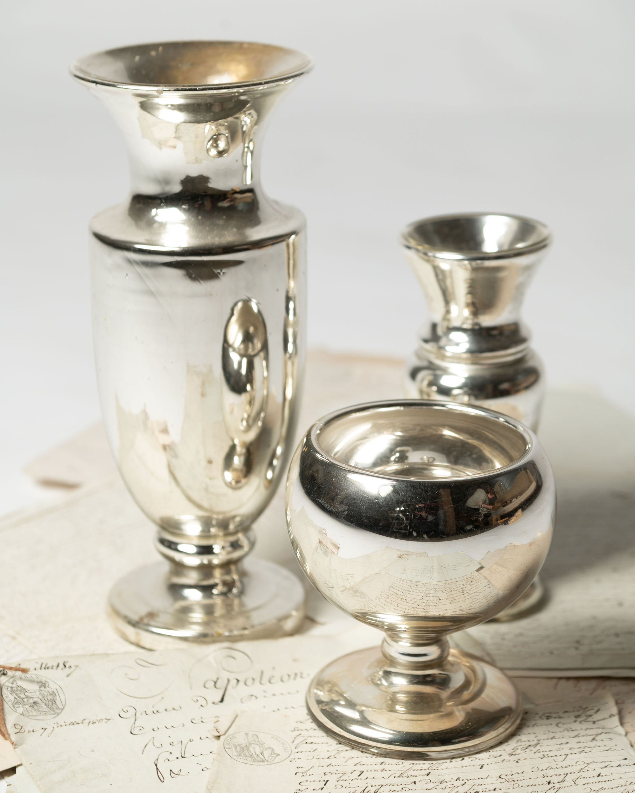 A collection of antique French mercury glass | Nikki Page Antiques