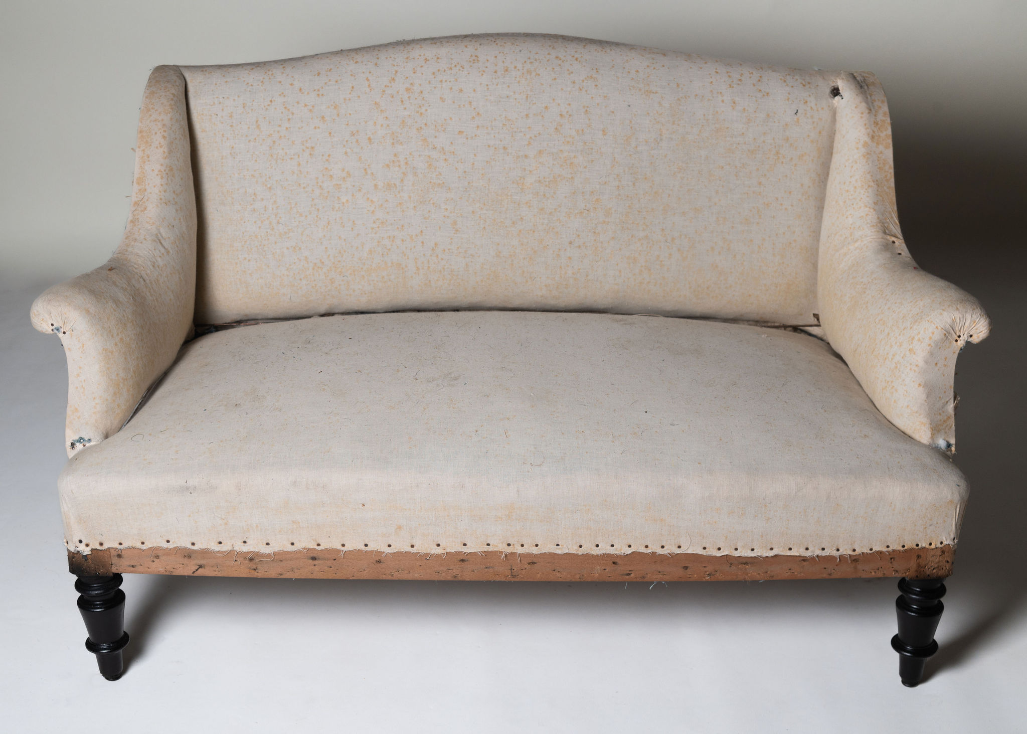Small low back antique French sofa | Nikki Page Antiques